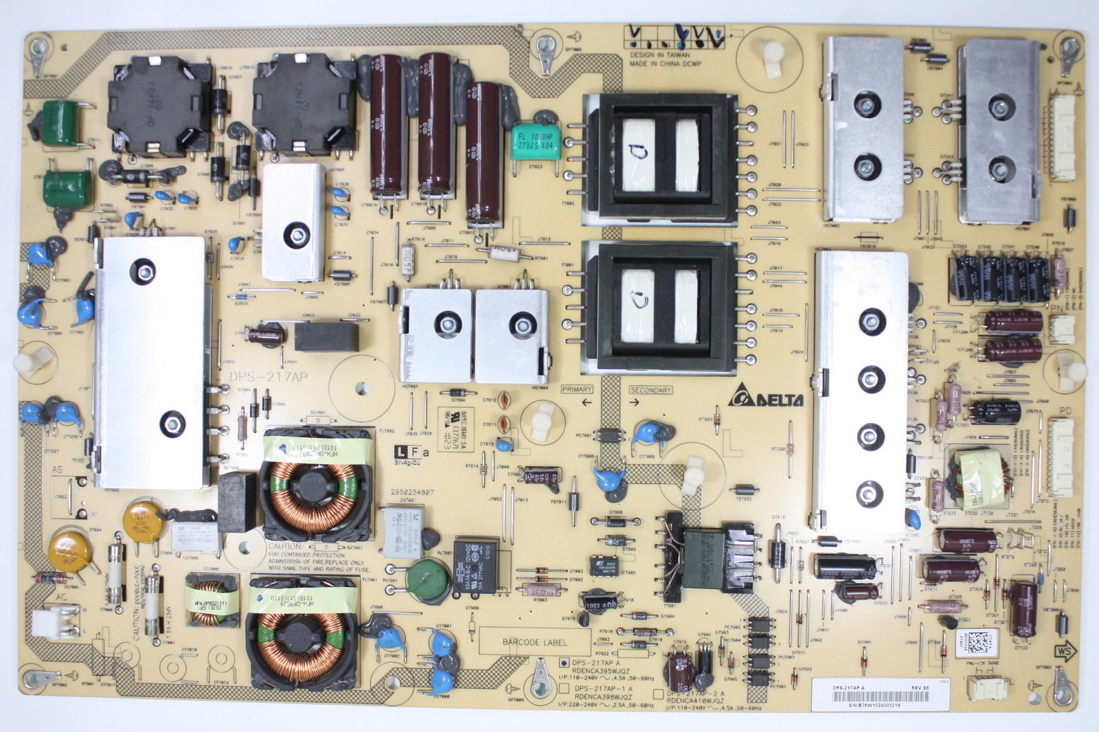 Sharp 52 LC-52LE920UN LC-52LE925UN RDENCA395WJQZ Power Supply Board ...